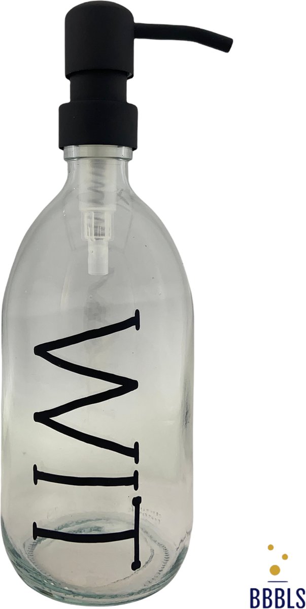 Zeepdispenser | Zeeppompje | Transparant | Zwart | Glas | Badkamer ...
