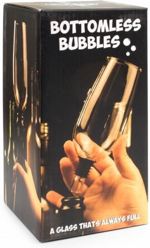 wijnglas Bottomless Bubbles 16,5 cm transparant | bol.com