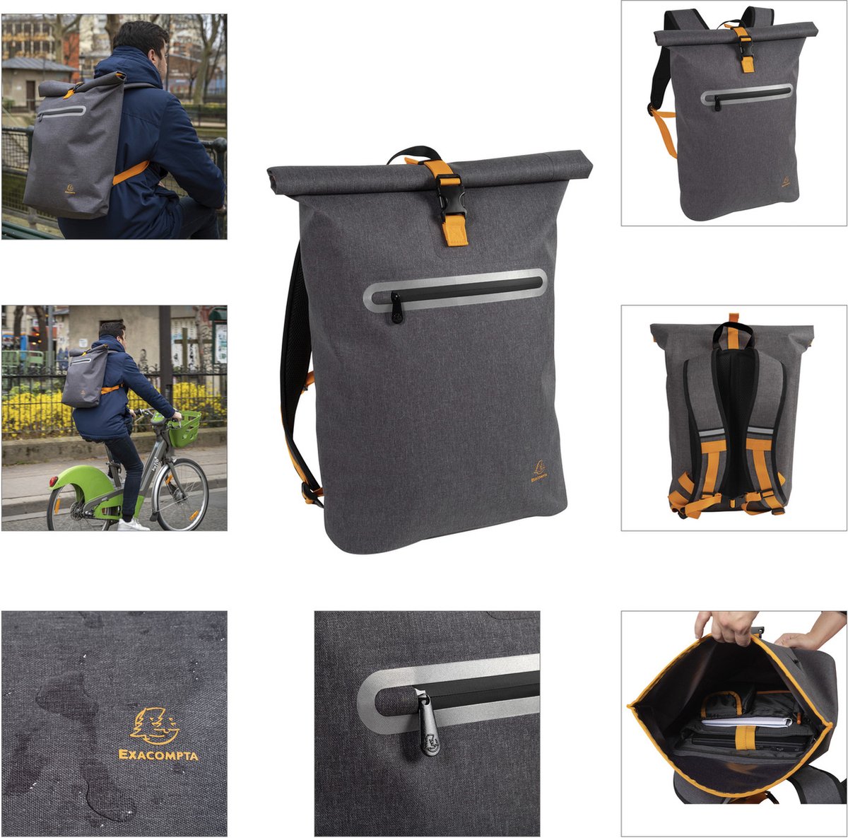 Waterdichte rugtas Exactive Young - Rugzak - Storm grijs | bol.com