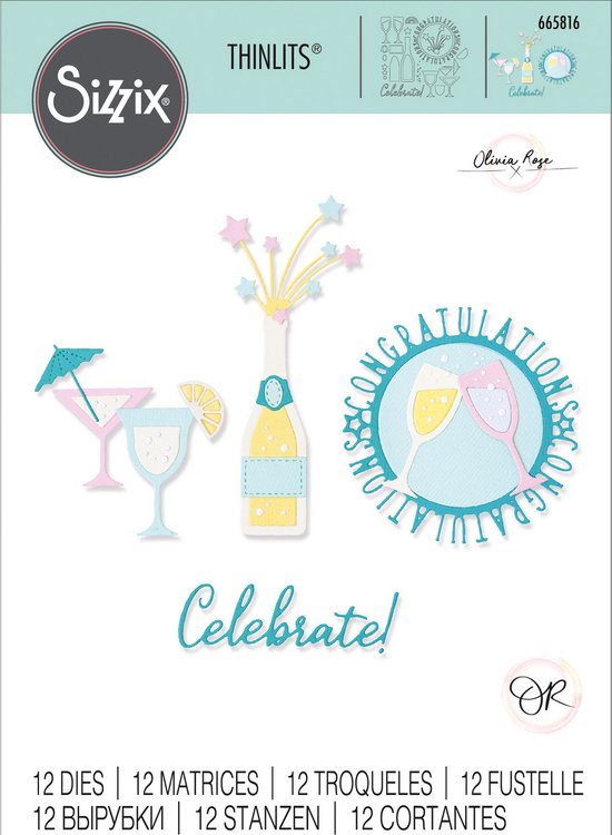 Sizzix Thinlits Snijmal set - Bottles & glasses | bol.com