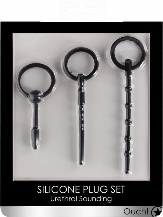 Urethral Sounding Plug Set - Black - Urethral Toys black | bol.com