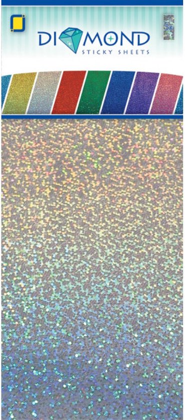 Crafts&Co Vinyl Stickervellen - Diamond Sticky Sheets - Zilver | bol