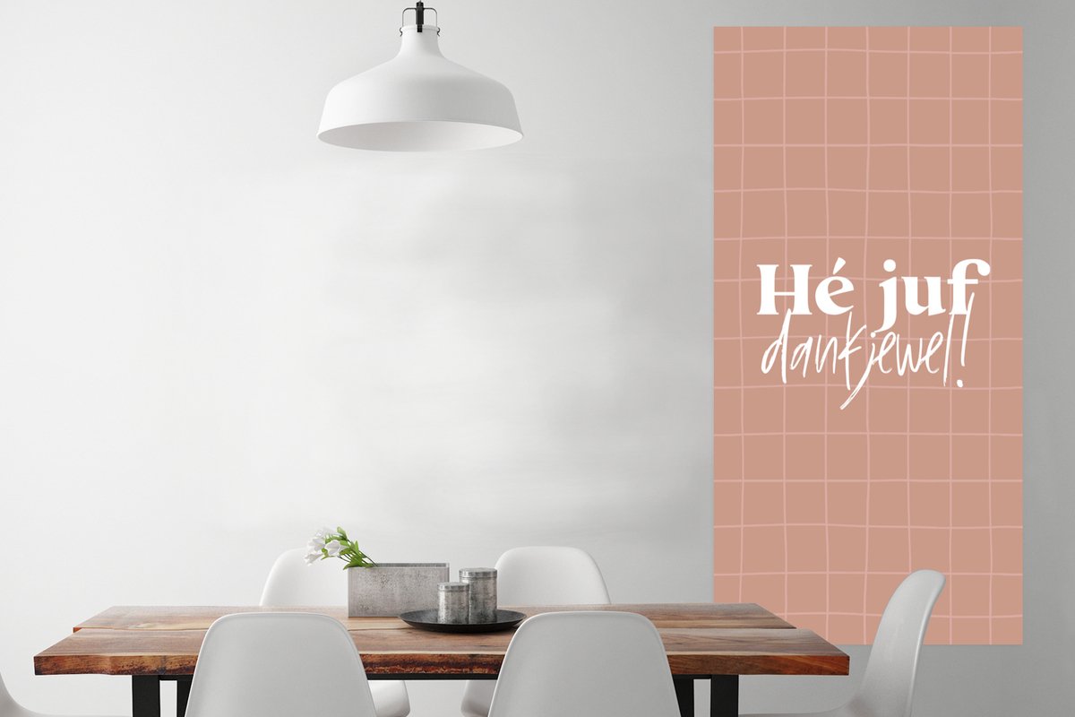 Poster Spreuken - Juf - Quotes - Hé juf dankjewel! - 75x150 cm | bol.com