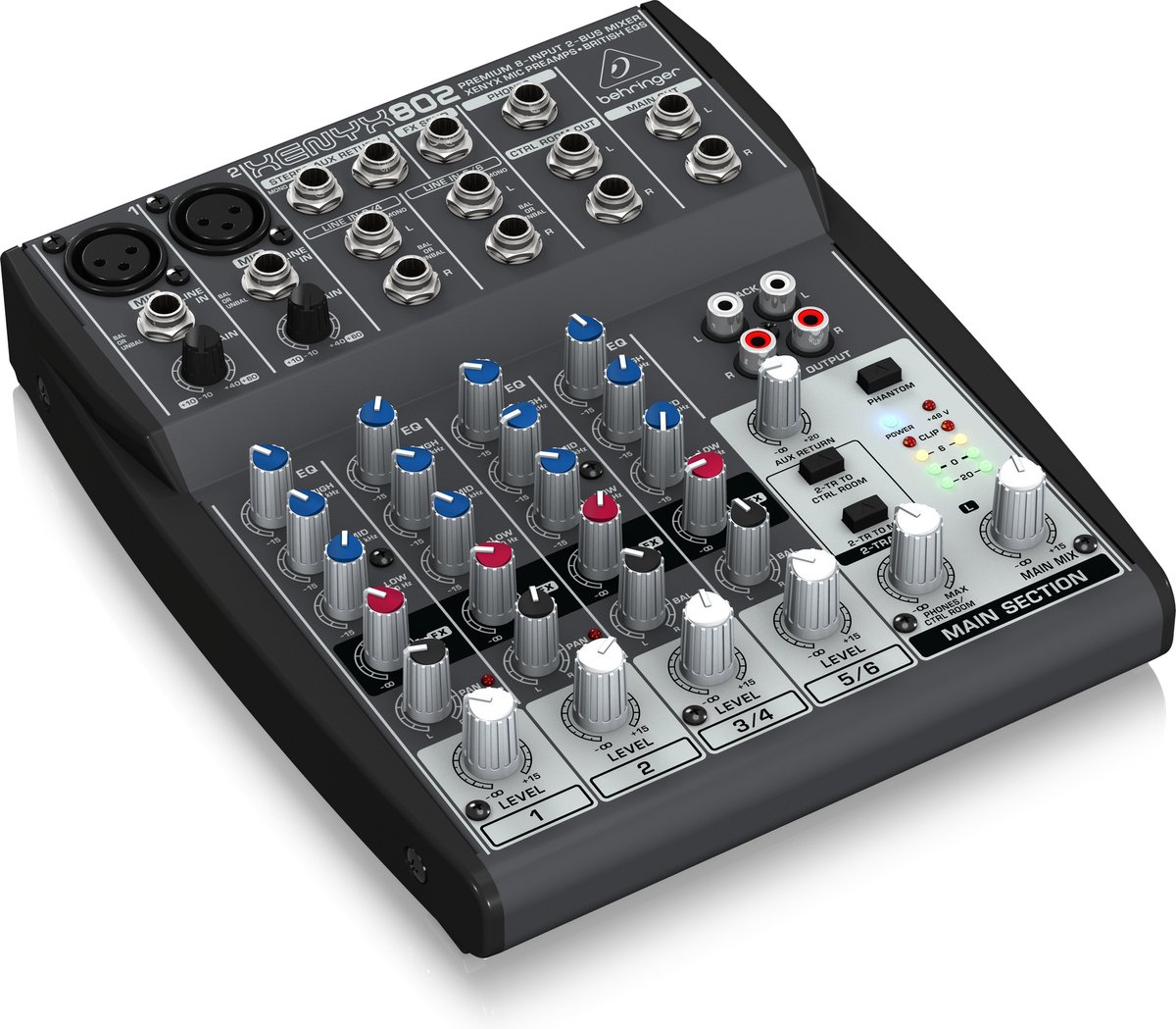 Behringer Xenyx 802 mengpaneel 6 kanalen Grijs | bol.com