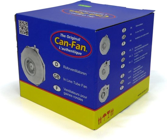 CAN Fan RK 125L Buisventilator Set 350 m3/h met koolstoffilter en ...