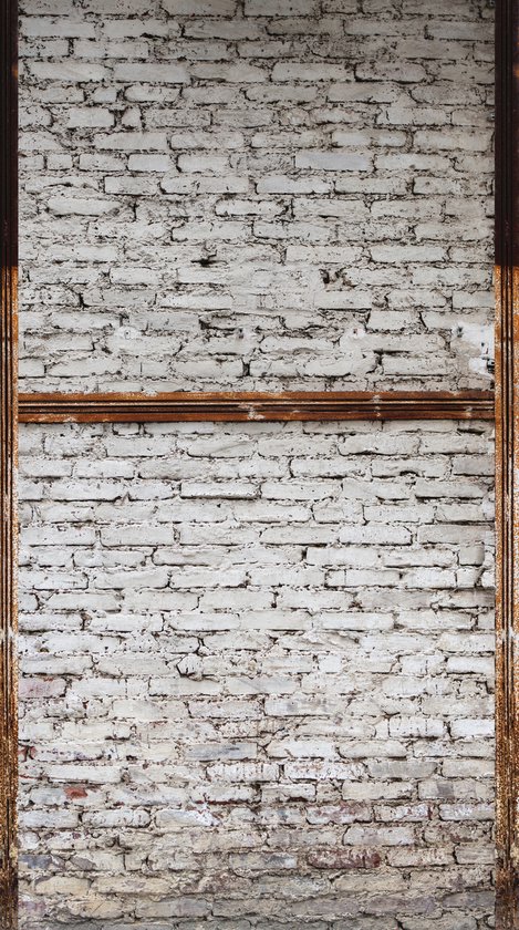 WITTE STENEN MUUR FOTOBEHANG | Herhaalbaar Patroon - 1,59 x 2,80 meter ...