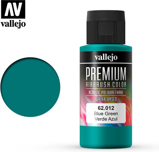 Vallejo Premium Airbush Color Blue Green - 60ml - VAL62012 | bol.com
