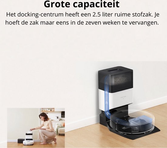 Studio Jacquí Robotstofzuiger met Dweilfunctie - Met Empty-Dock ...