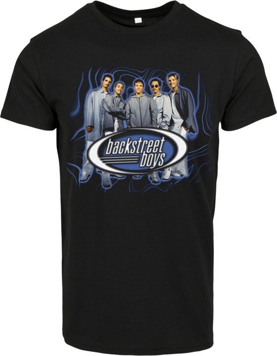 Merchcode Backstreet Boys - Throwback Oval Unisex T-shirt - S - Zwart | bol