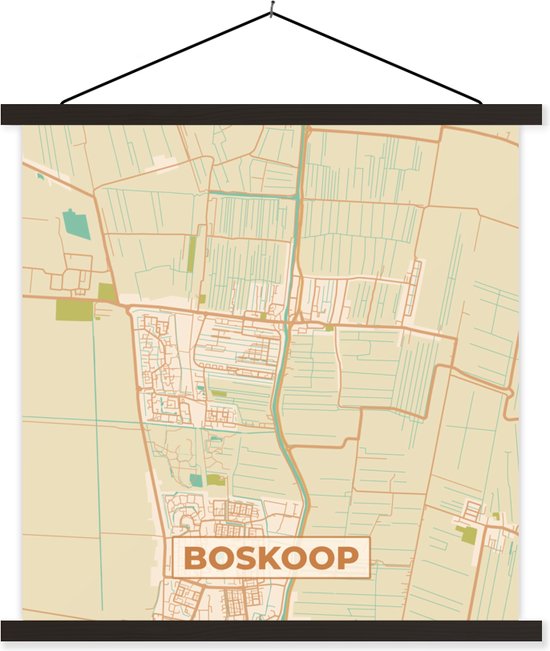 Schoolplaat - Boskoop - Vintage - Plattegrond - Kaart- Stadskaart ...