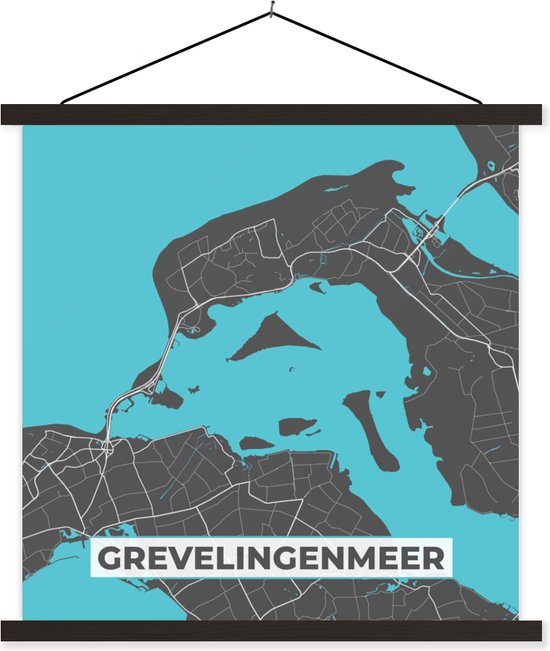 Posterhanger incl. Poster - Schoolplaat - Grevelingenmeer - Plattegrond ...