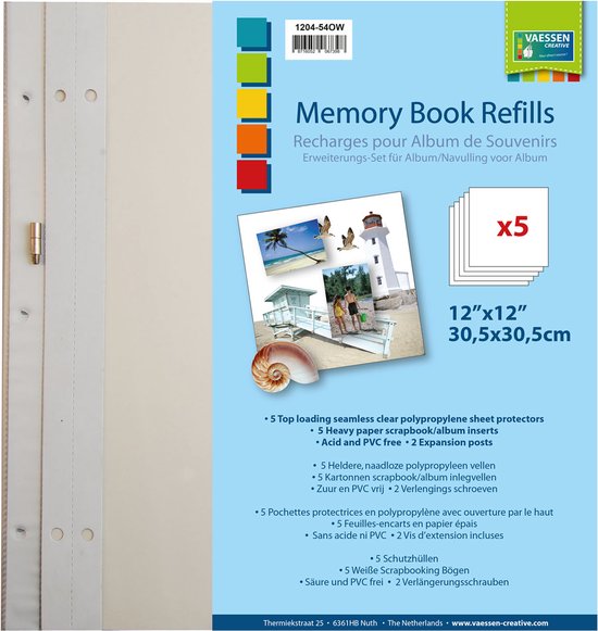 Vaessen Creative Memory book refills 5pcs 12x12 | bol.com