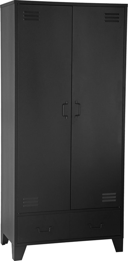 LABEL51 Fence Bergkast - Zwart - Metaal - 2-Deurs | bol