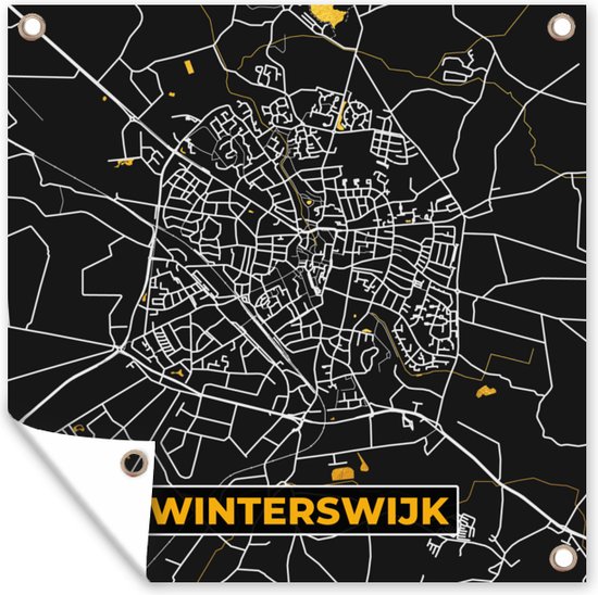 Tuinposters Winterswijk - Plattegrond - Stadskaart - Black and Gold ...
