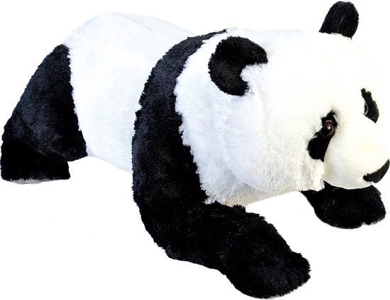 Grote knuffel panda liggend 76 cm | bol