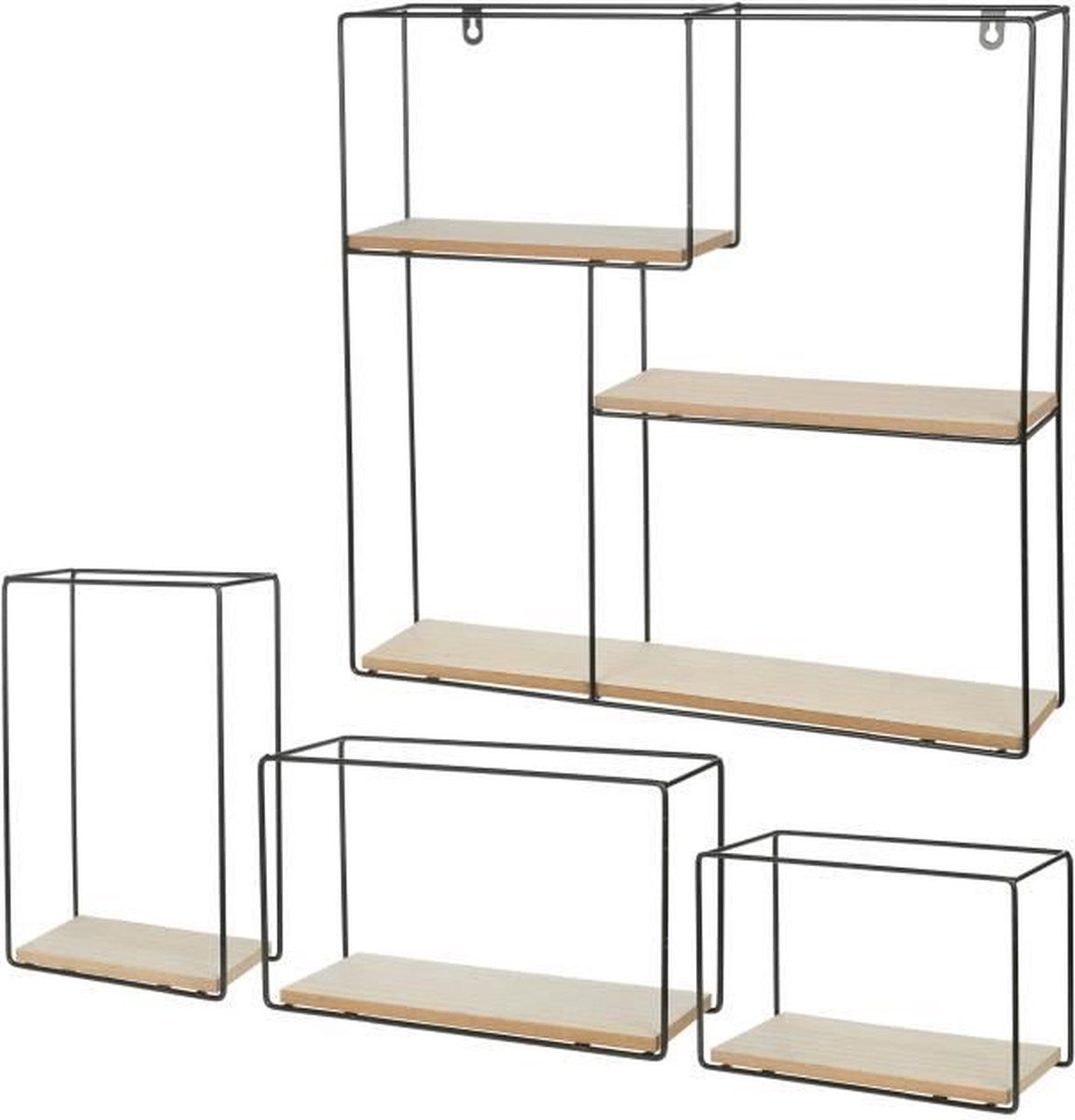 Atmosphera Wandplanken set van 4 - wandrek - wandbox - grote set ...