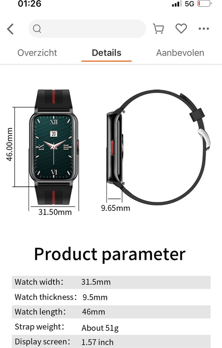 Smartwatch Rankos H76- sporthorloge grijs siliconen bandje - Fitness ...