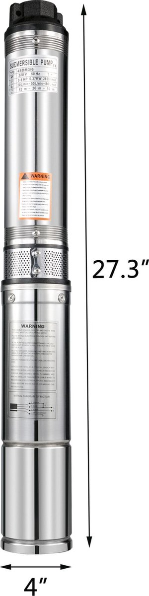 Dompelpomp - Diepe Goed Pomp - voor Tuin - Agrarische Irrigatie Boorgat ...