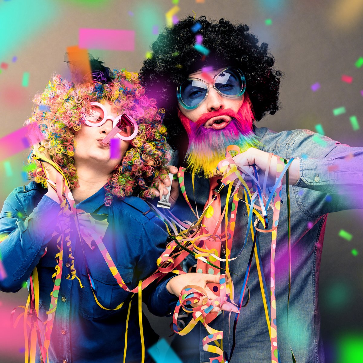 Relaxdays 50x roltongen feest toeter - feesttoeter - gouden roltoeters ...