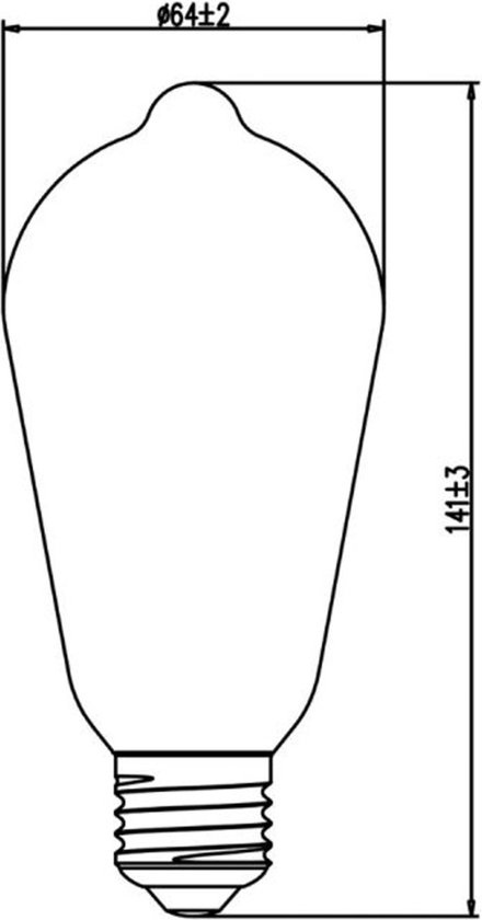 Noxion Lucent LED E27 Peer Filament Helder 4W 470lm - 827 Zeer Warm Wit | Vervangt 40W. | bol.com