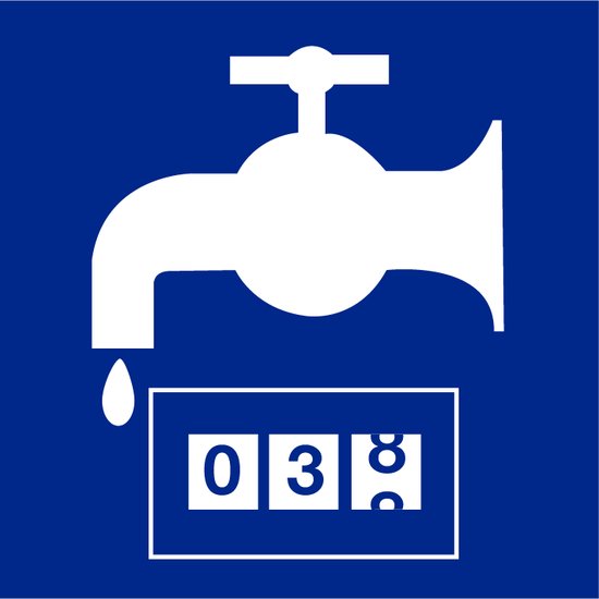 Watermeter sticker 300 x 300 mm | bol