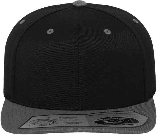 Flexfit - 110 Fitted Snapback blk/gry one size Snapback Pet - Zwart | bol