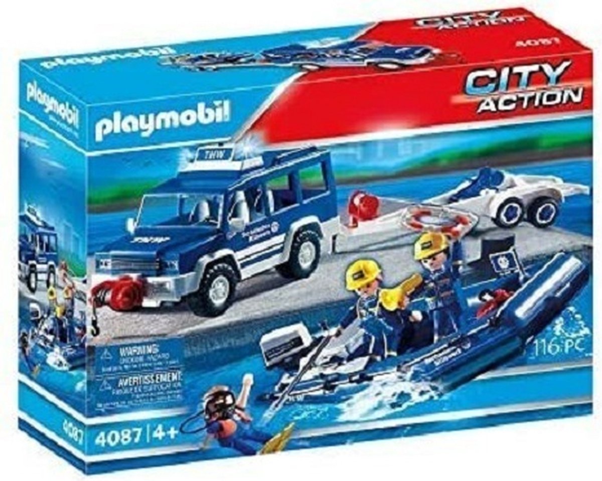 Playmobil reddingsboot met voertuig | bol