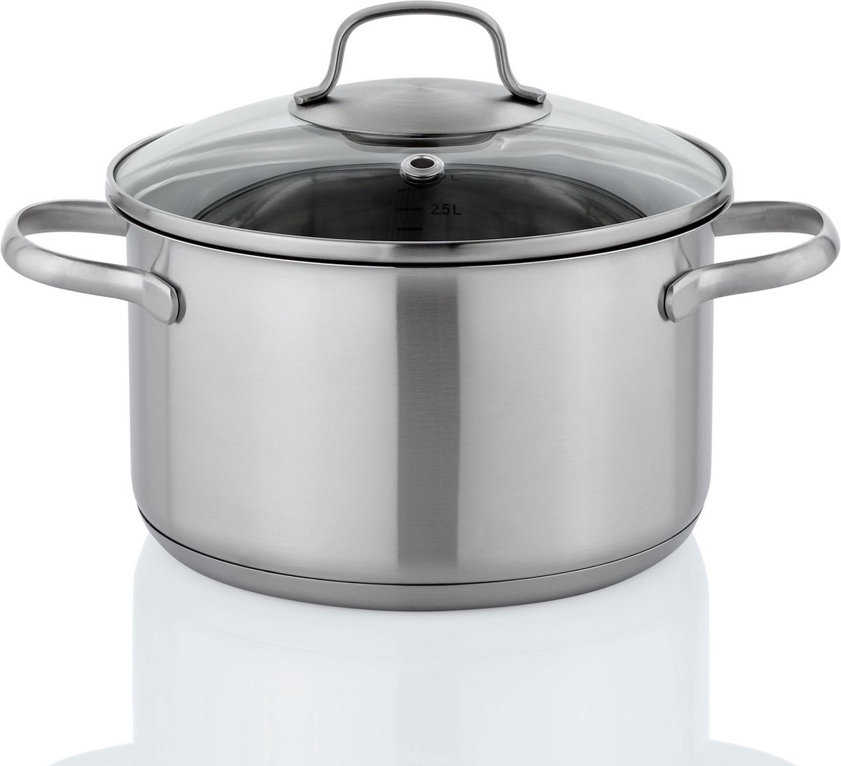 ERNESTO RVS pannenset - 5-delige set gemaakt van RVS - Met Glazen ...