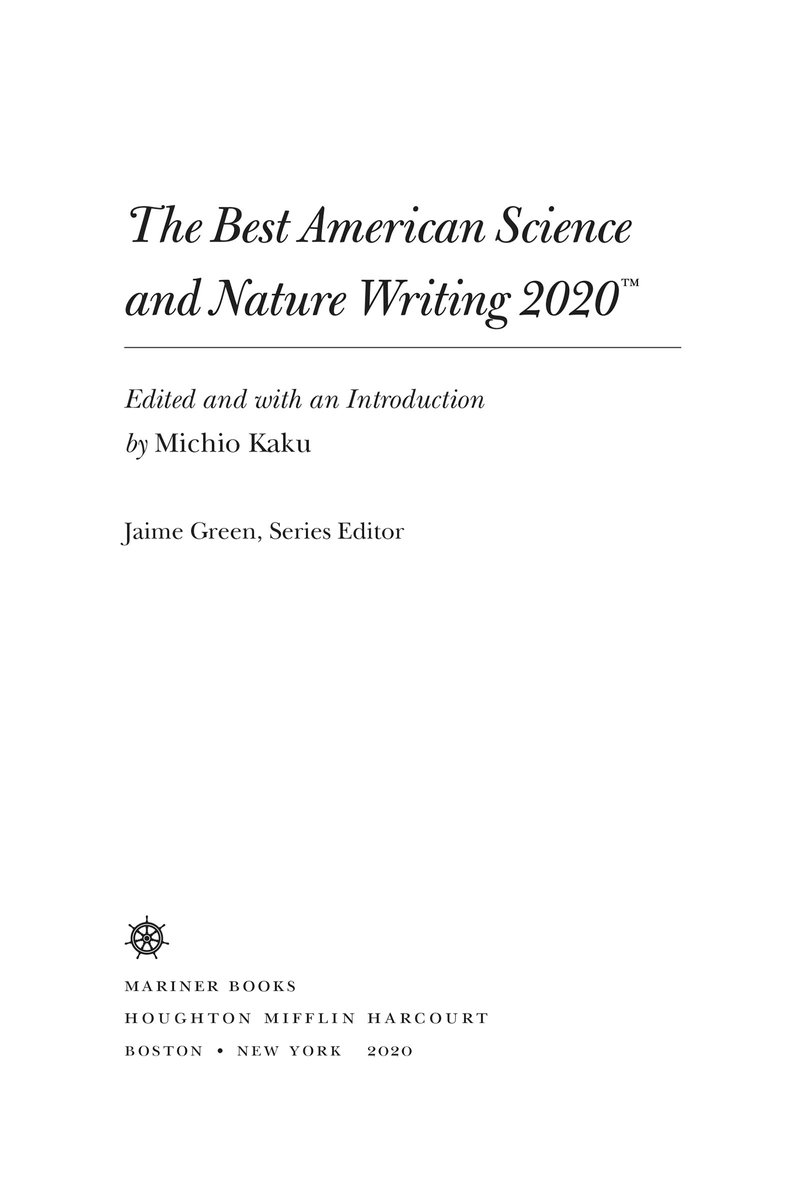 Best American - The Best American Science And Nature Writing 2020 ...