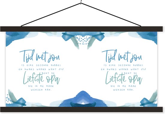 Posterhanger incl. Poster - Schoolplaat - Waterverf - Spreuken - 'Tijd ...