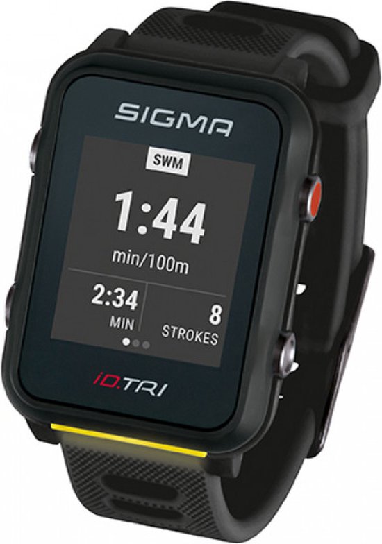Sigma iD.TRI - Sporthorloge - Zwart | bol.com