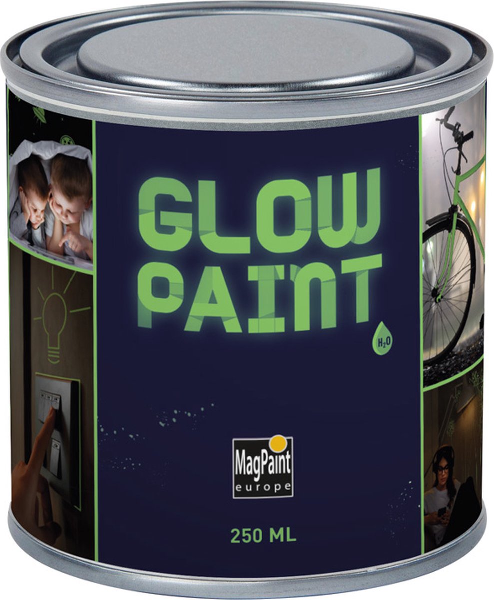 Zeer sterke Glow in the dark Verf (Groen) - 250ml voor 2,5m2 | bol.com