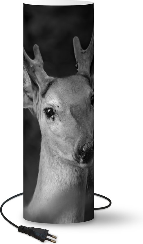 Lampe - Veilleuse - Lampe de table chambre - Profil animal cerf en noir ...