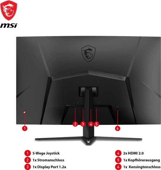 MSI G27C4X - 250Hz - Curved - Full HD - 27Inch - Gaming Monitor | bol