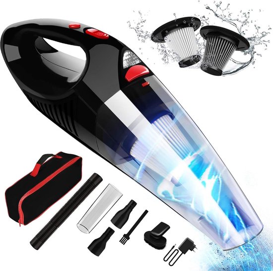 - Auto stofzuiger draadloos 8500PA 120 W LED-licht krachtige ...