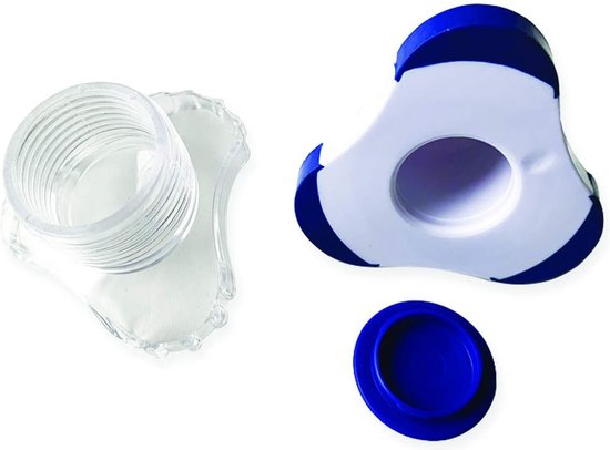 ComfiCare® Ultra Pillenvergruizer - Ergnomische grip - Blauw/Wit | bol