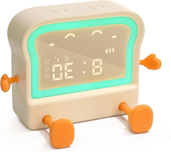 Digitale wekker voor kinderen met kinderlichtwekker en toastwekker ...