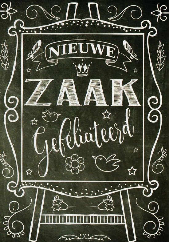 Wenskaart | 10 stuks | Nieuwe zaak, gefeliciteerd | bol