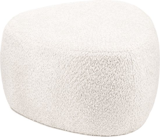HomeBound by KY | Poef organisch Mae in stof bouclé naturel | poef Mae ...
