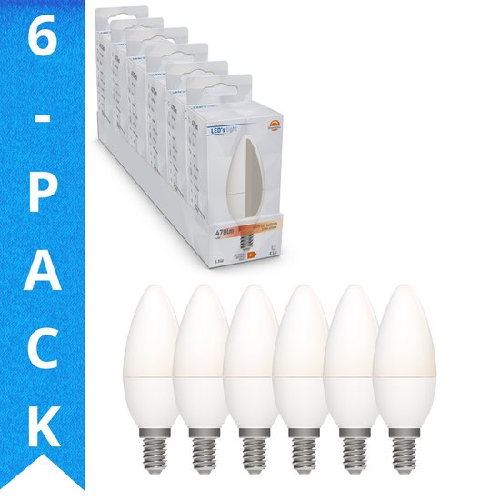 LED's Light Dimbare E14 LED kaarsLampen - Dimbaar naar extra warm wit ...