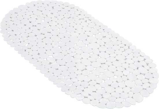 Badmat ovaal wit of petrol 69 x 36 cm antislipmat - badmat antislip met ...