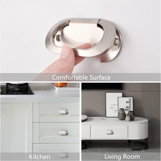 Pocket Deuren Lade Handvat Flush Pull - Verborgen Meubelhandvat - 4 ...