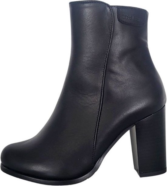 Stravers – Korte Laarsjes met Hak Maat 45 Ronde Neus Zwart Grote Maten ...