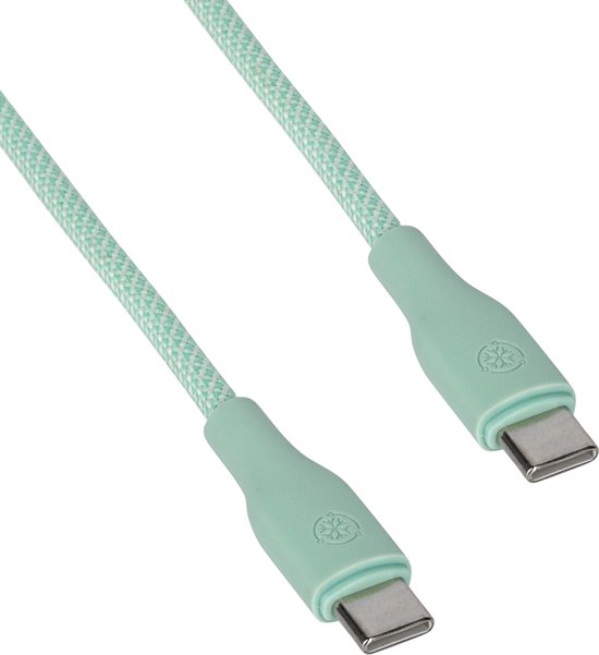 USB-C naar USB-C Kabel - Groen - 1 Meter - 60W Super Fast Charge ...