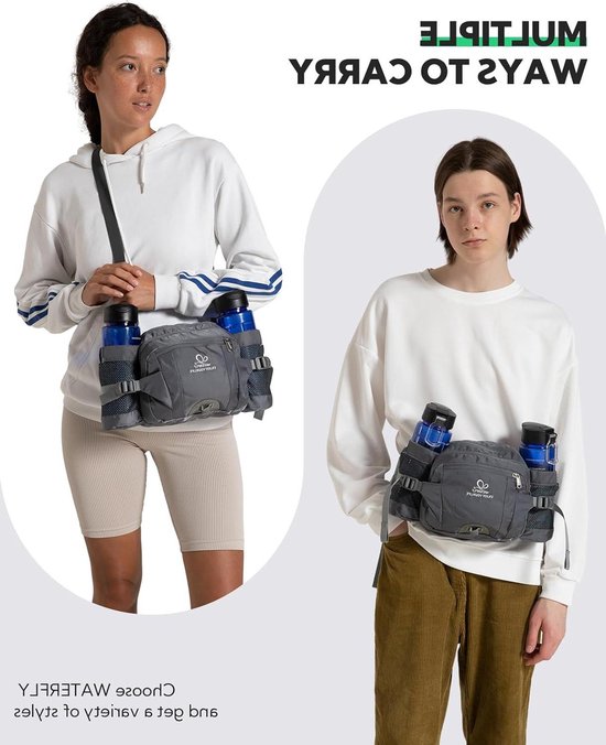 Heuptas met bidonhouder voor wandelen - hardlooptas voor kamperen ...