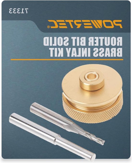 Router Bits Massief Messing Inlay Kit - High RPM Routing - Inclusief 1/ ...