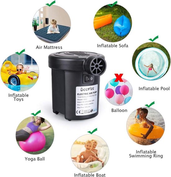 Multifunctionele Elektrische Luchtpomp - Opblaas- en leeglooppomp met 3 ...
