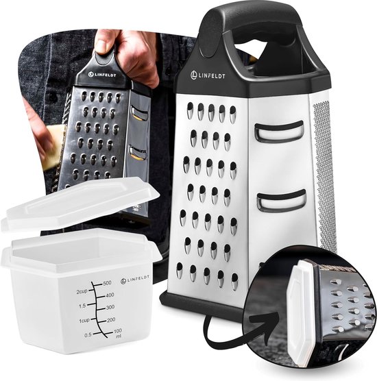 Keukenrasp, Groentenrasp, Kaasrasp met Reservoir, Roestvrijstalen Rasp ...