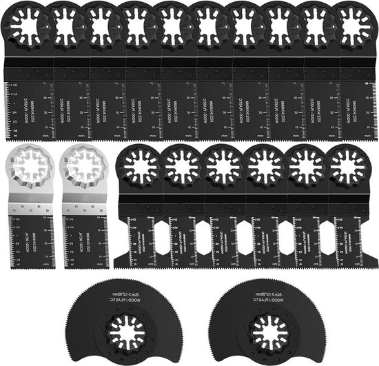 20-delige multitool zaagbladen voor hout, kunststof en metaal ...