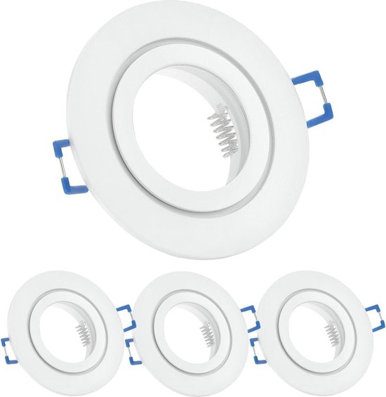 4x Inbouwframe incl. GU10 fitting - IP44 inbouwspots voor de badkamer ...